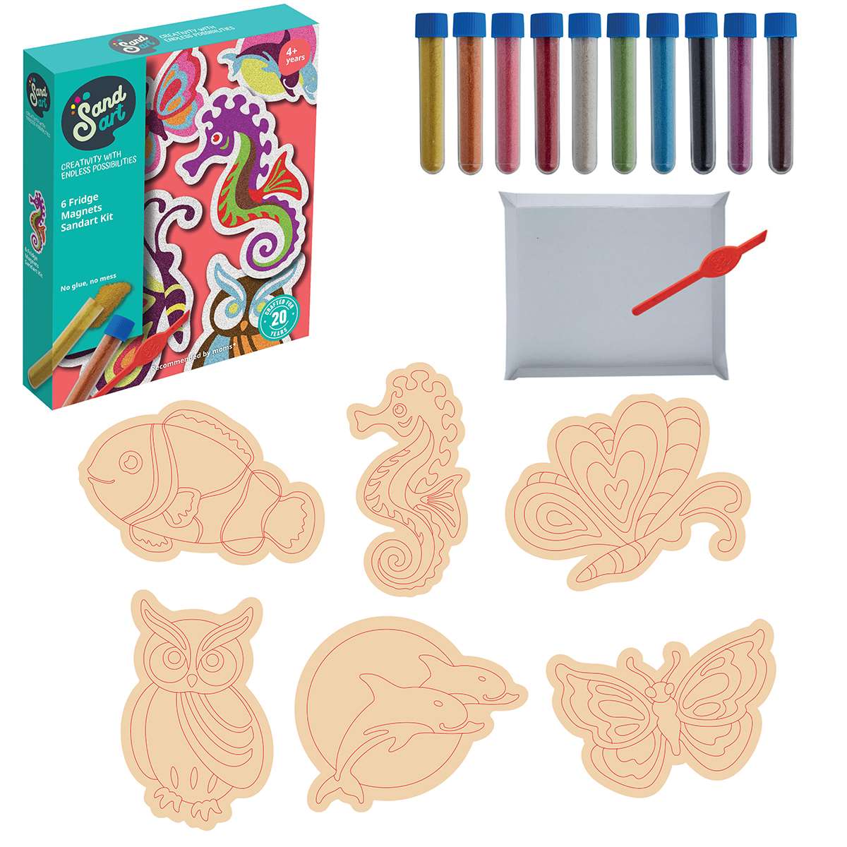 Sand Art Fridge Magnet Kit – Happy Puzzle