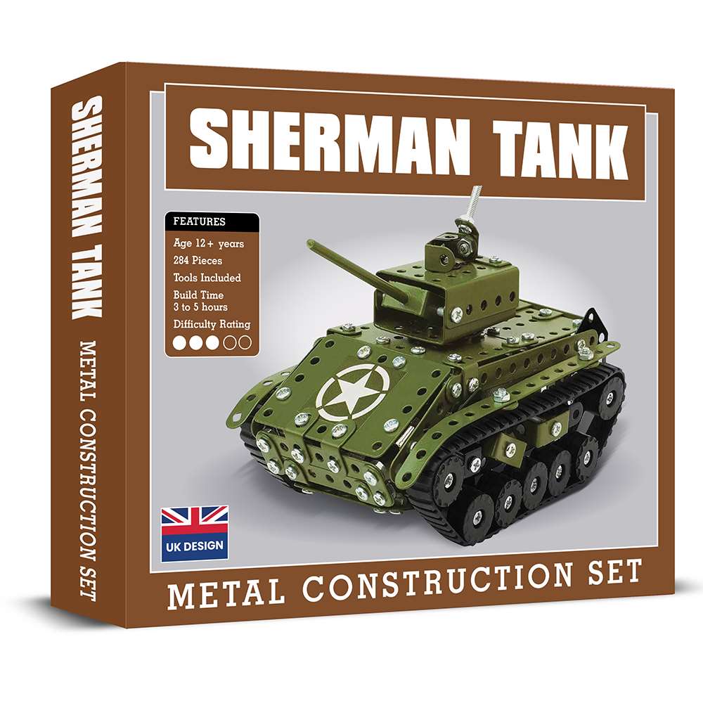 SHERMAN TANK SHERMAN TANK METAL CONSTRUCTION KIT, SHERMAN TANK ...
