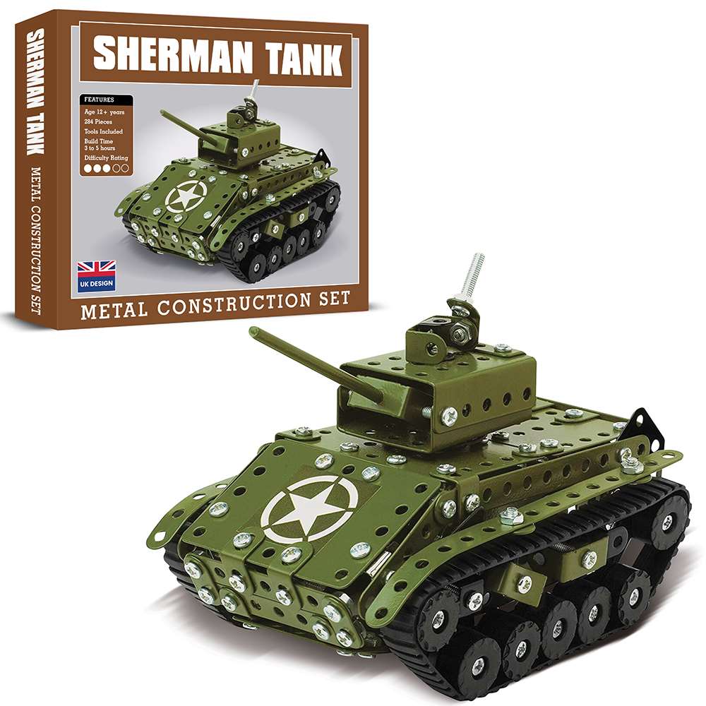 SHERMAN TANK SHERMAN TANK METAL CONSTRUCTION KIT, SHERMAN TANK ...