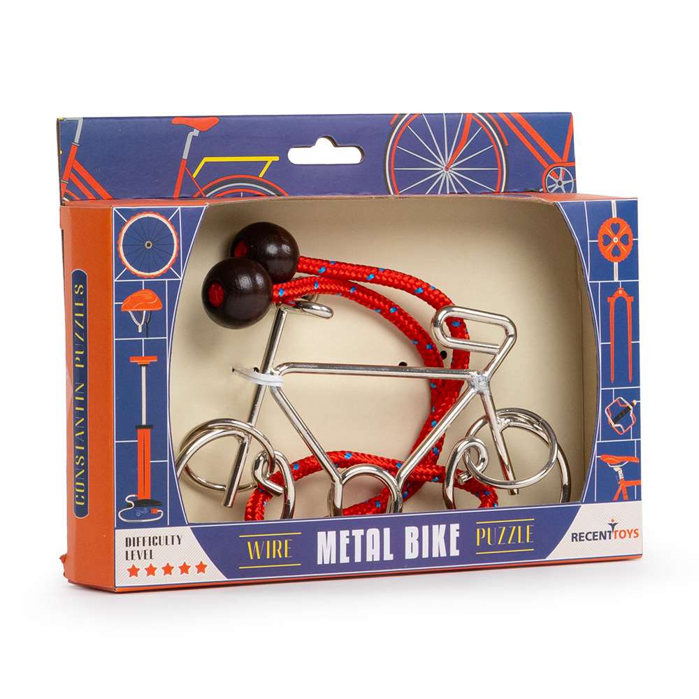 METAL BIKE WIRE PUZZLE, REMOVE, BIKE, LOCK