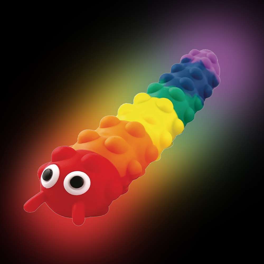 Suction Fidget Light Up Popper Caterpillar By One For Fun