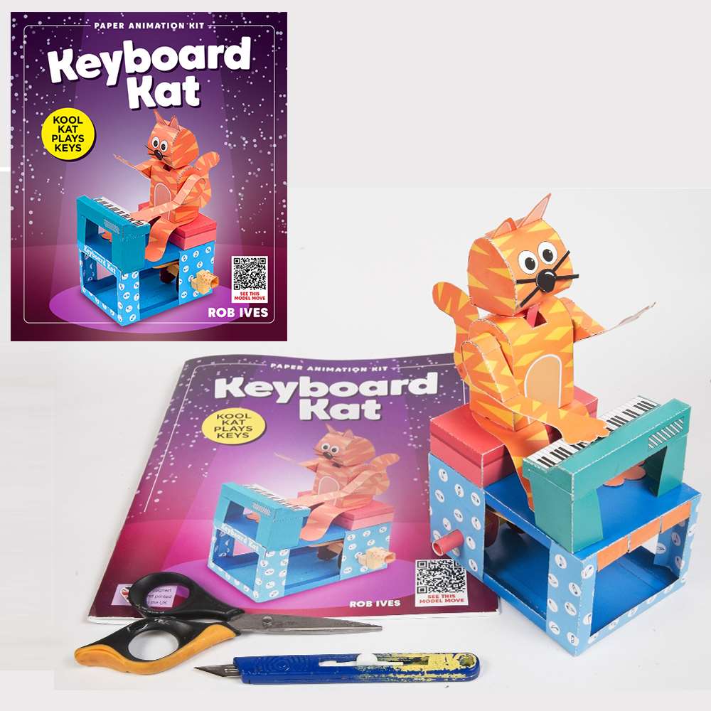 Keyboard Cat Paper Animation Kit – Happy Puzzle