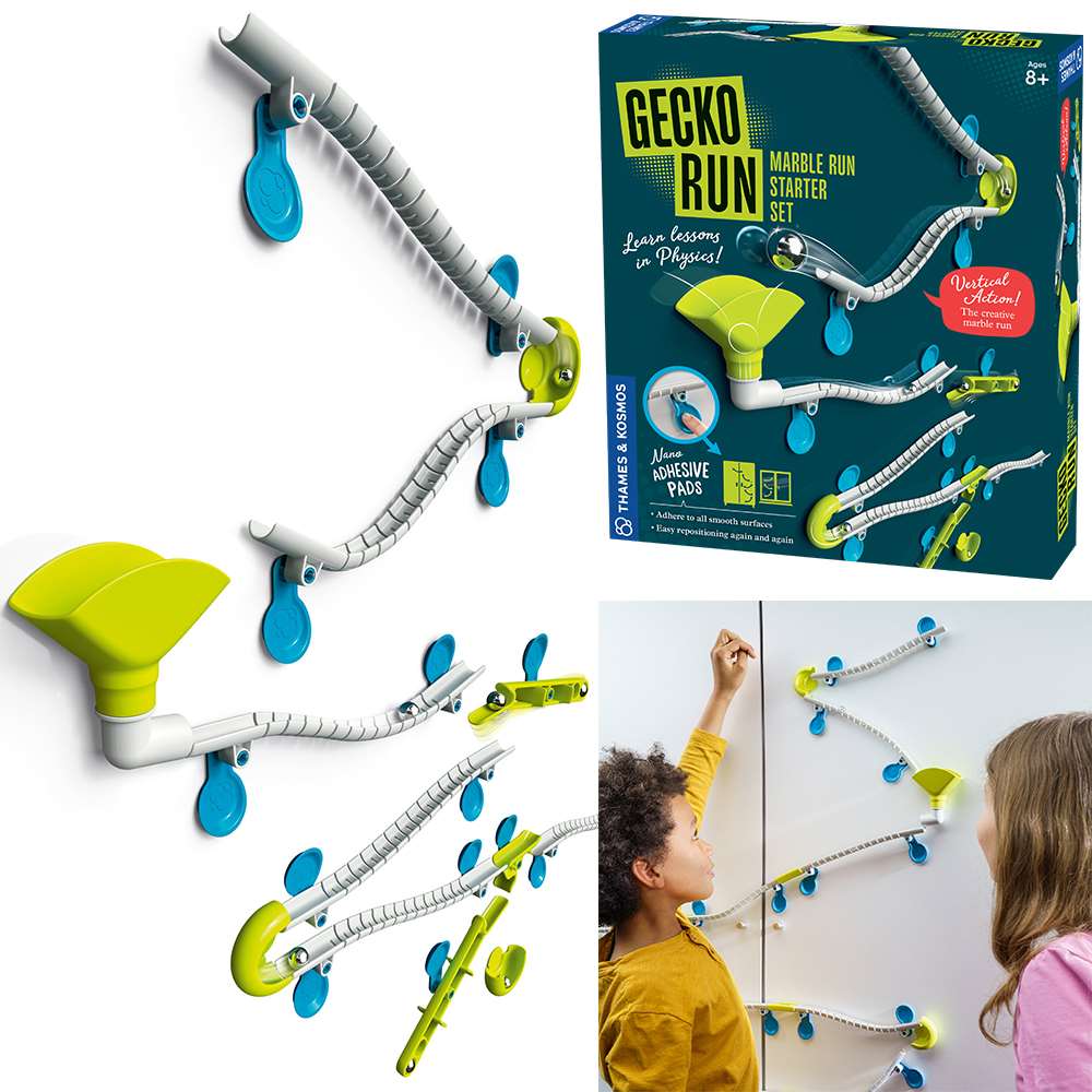 Gecko Marble Run Starter Kit - Flexible Tracks & Never Ending Fun