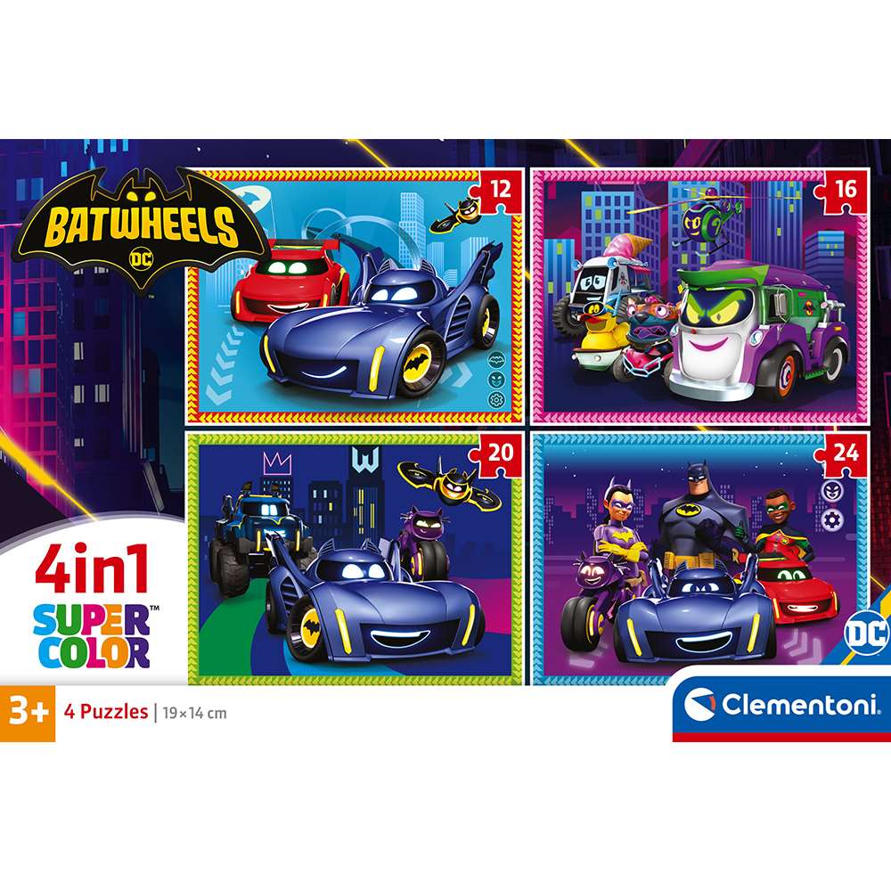 4 IN 1 BATWHEELS JIGSAW PUZZLE