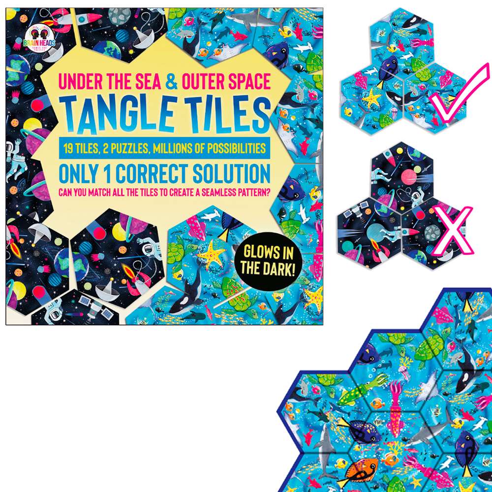 Under The Sea & Outer Space Tangle Tiles By Funtime Gifts