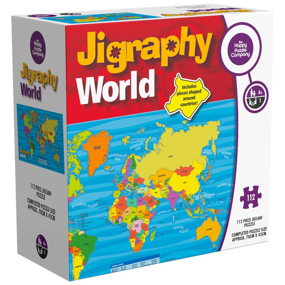 Jigraphy World 112 Piece Shaped Jigsaw – Happy Puzzle