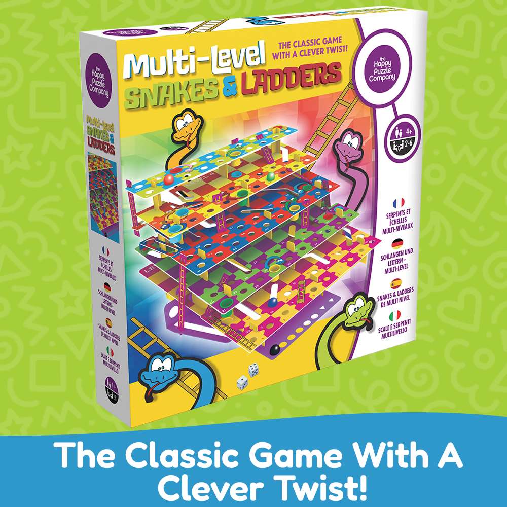 Multi-Level Snakes & Ladders Set By Happy Puzzle