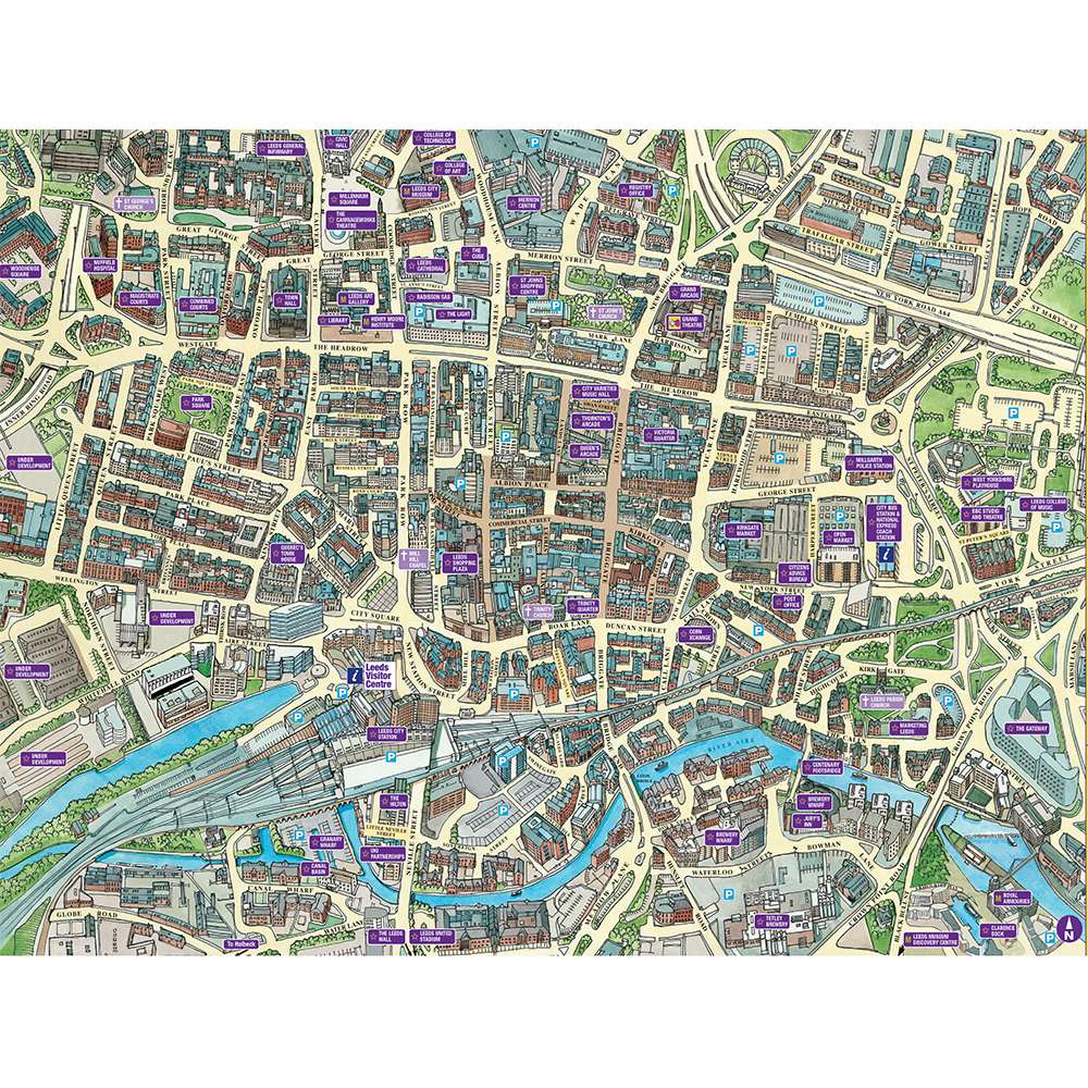 Jigraphy Leeds Cityscape 1000 Piece Jigsaw – Happy Puzzle
