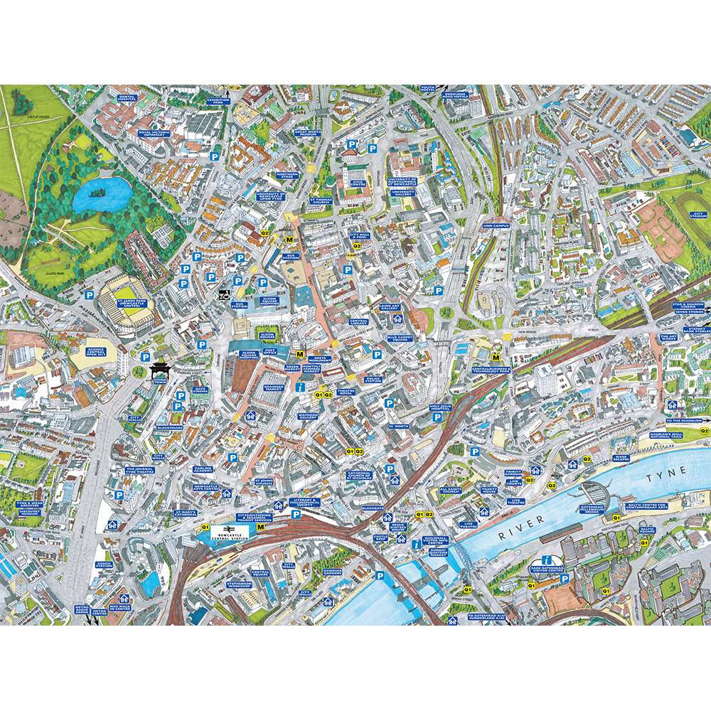 Jigraphy Newcastle 1000 Piece Cityscape Jigsaw — Happy Puzzle