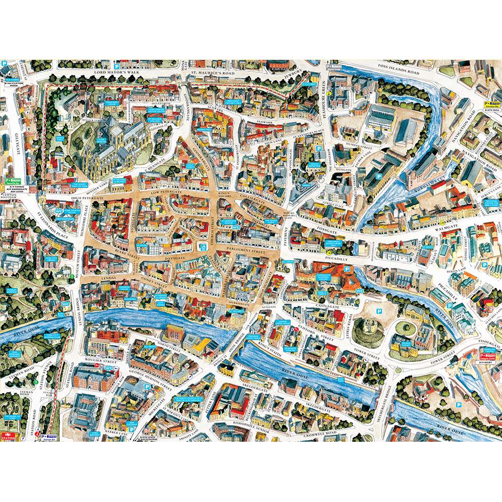 Jigraphy York Cityscape 1000 Piece Jigsaw – Happy Puzzle