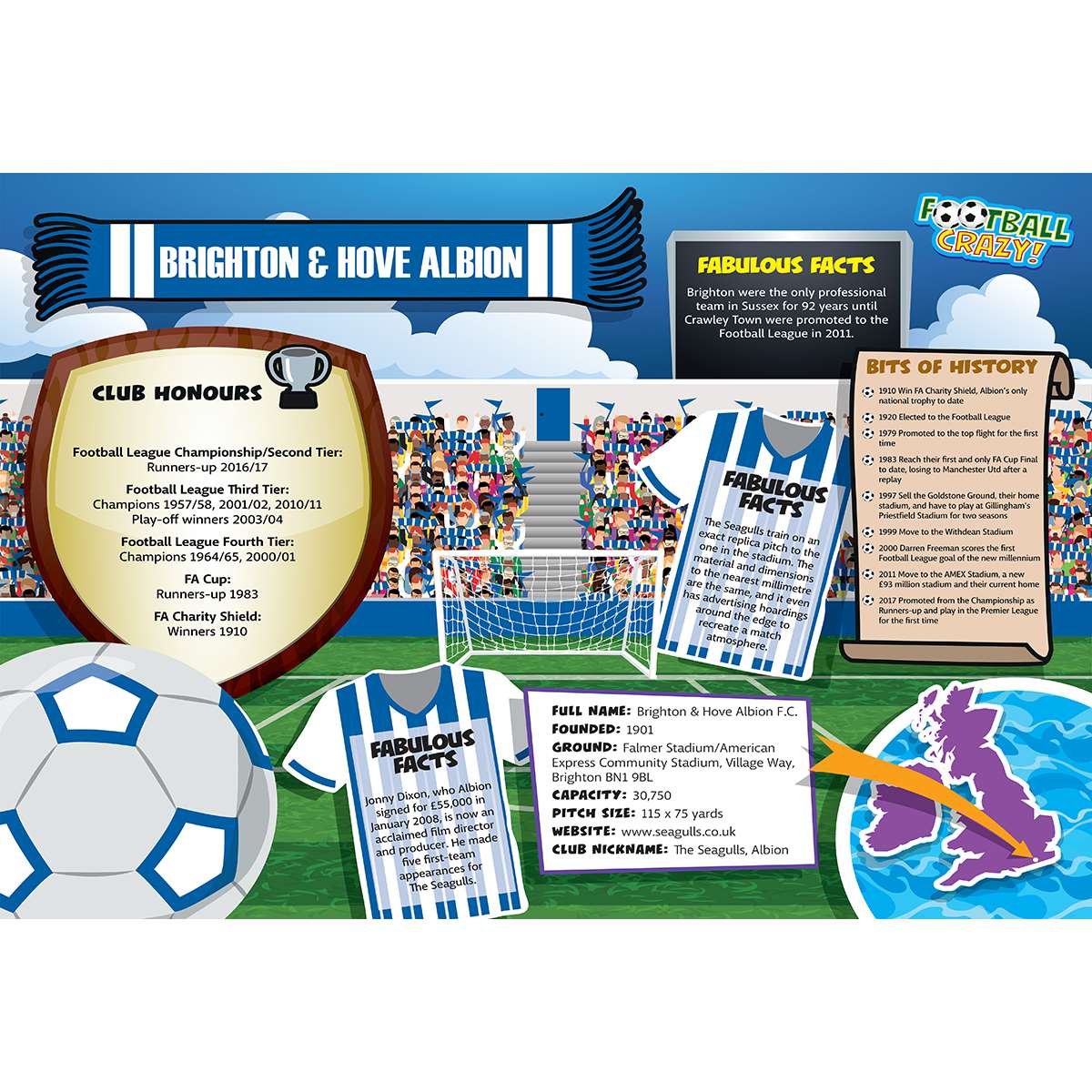 FOOTBALL CRAZY BRIGHTON AND HOVE ALBION 400 P | The Happy Puzzle Company
