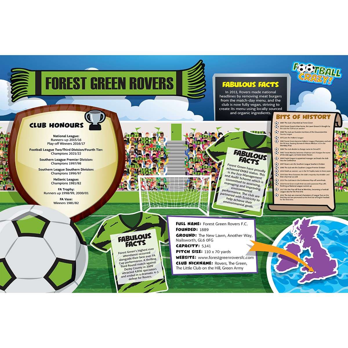 FOOTBALL CRAZY FOREST GREEN ROVERS 400 PIECE | The Happy Puzzle Company