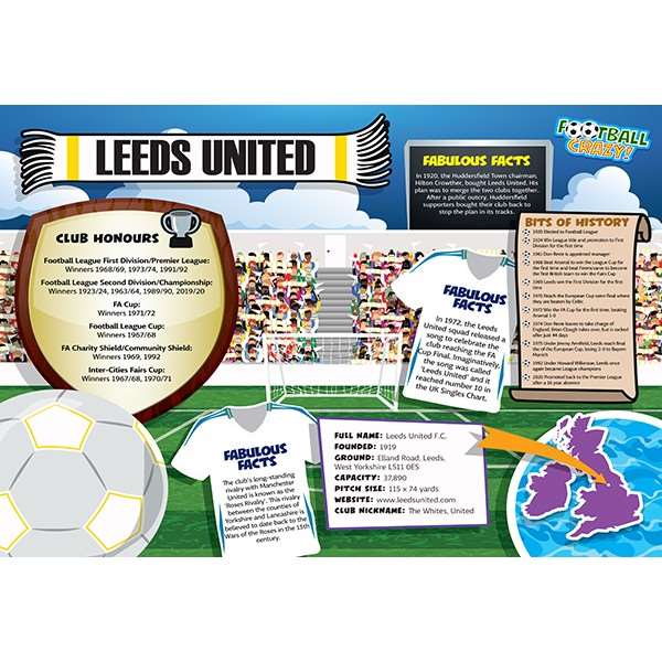 FOOTBALL CRAZY LEEDS UTD 400 PIECE | The Happy Puzzle Company