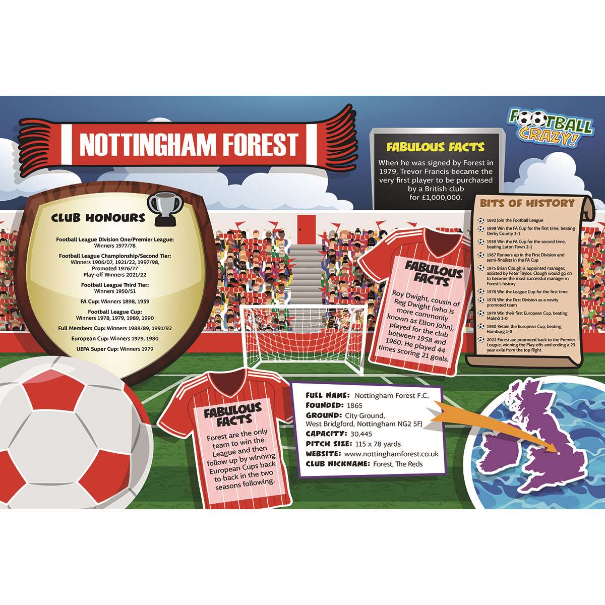 Football Crazy Nottingham Forest 400 Piece – Happy Puzzle