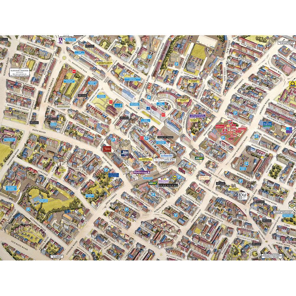 Jigraphy Cheltenham 400 Piece Cityscape Jigsaw — Happy Puzzle