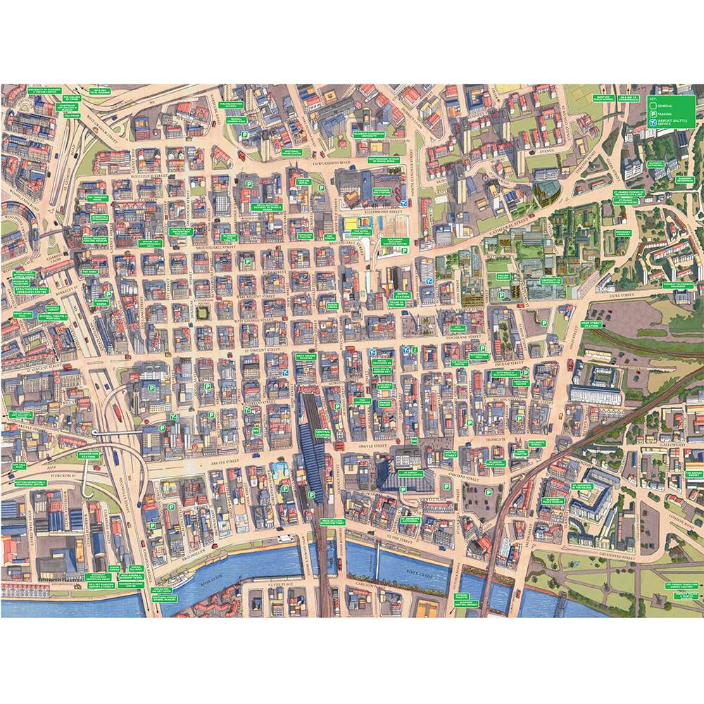 JIGRAPHY CITYSCAPES GLASGOW 400 PIECE | The Happy Puzzle Company