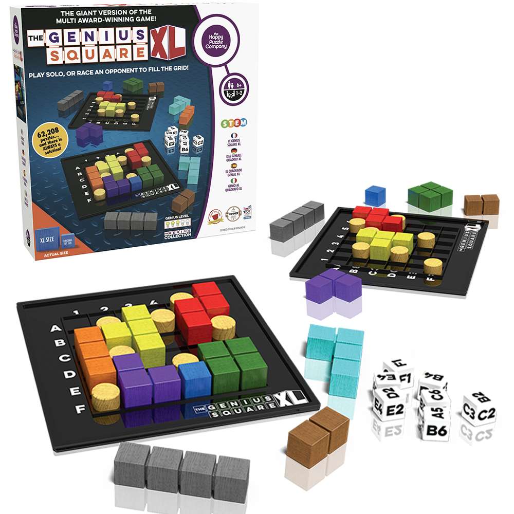 THE GENIUS SQUARE, GENIUS, SQUARES, SQAURE, GRID, MEGA-SIZED, MEGA ...