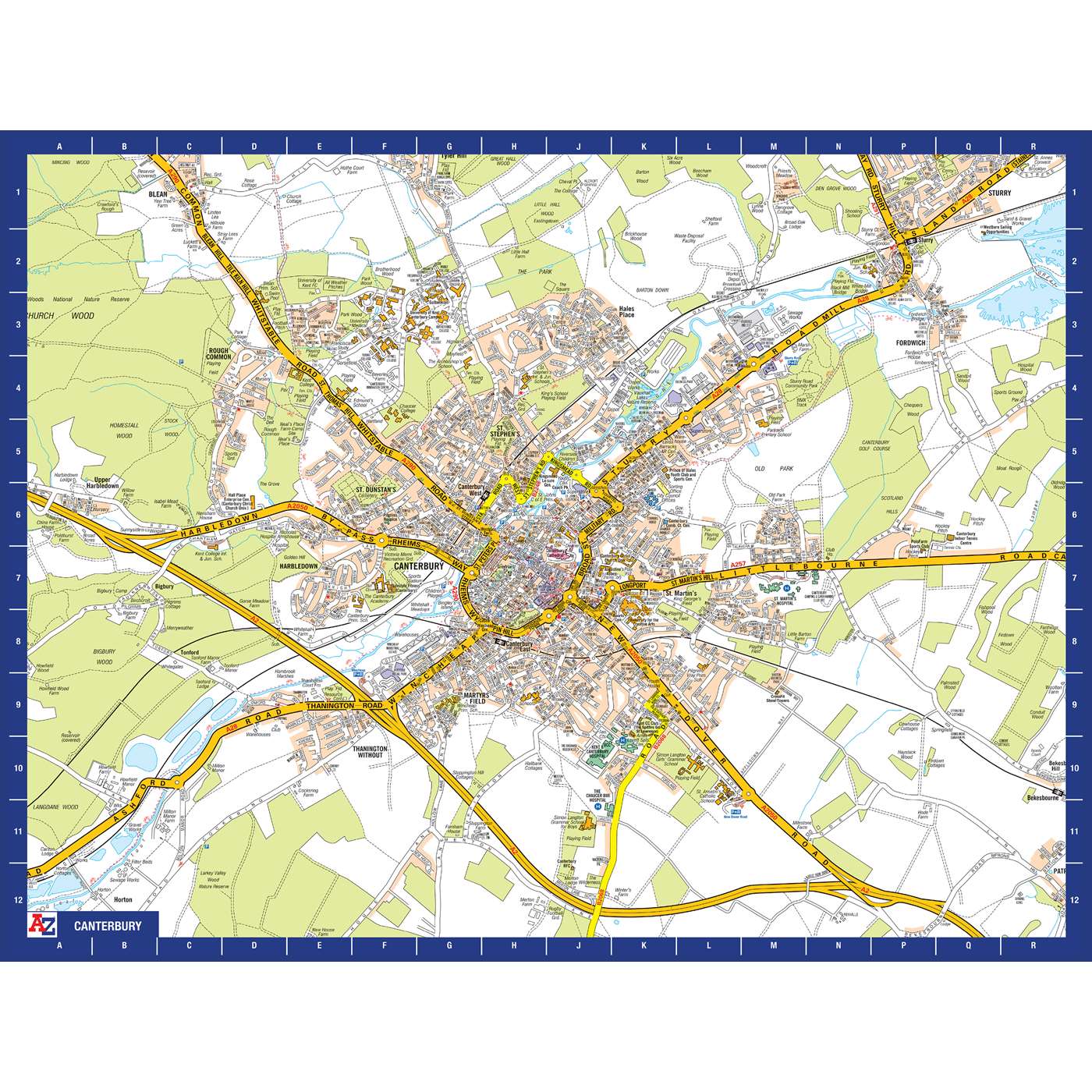 A to Z Map of Canterbury 1000-Piece Puzzle – Happy Puzzle