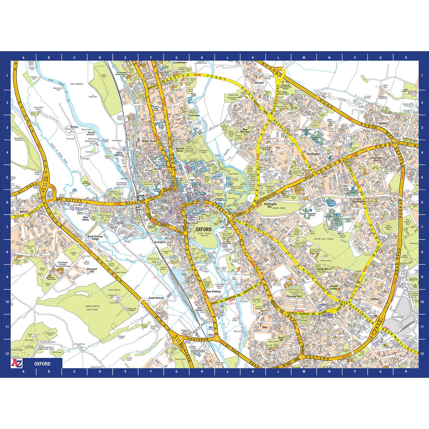 A To Z Map Of Oxford By All Jigsaw Puzzles