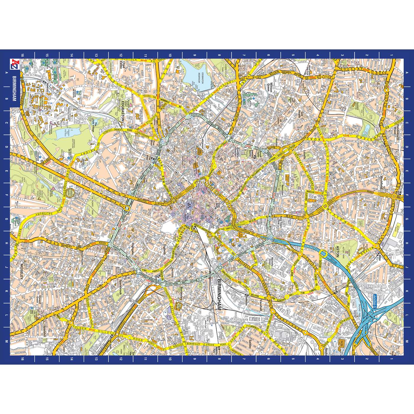 A to Z Map of Birmingham Jigsaw Puzzle By All Jigsaw Puzzles