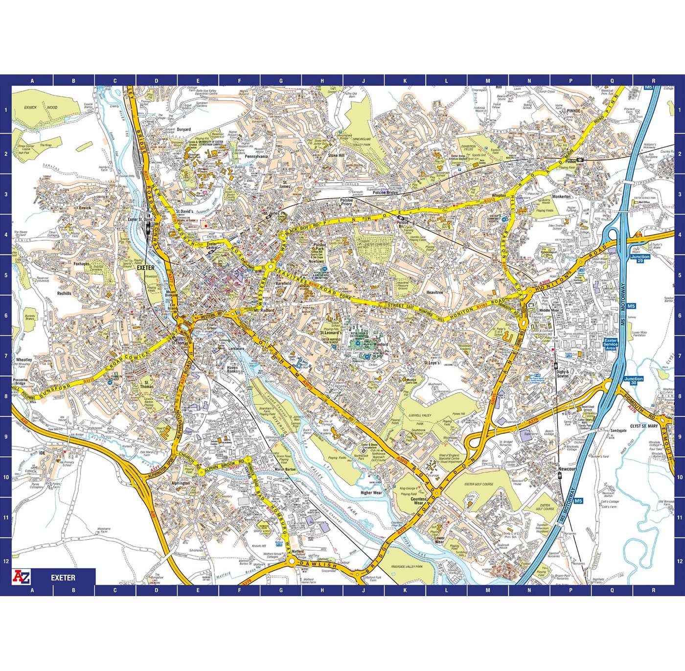 A-Z Exeter Map Jigsaw Puzzle – Happy Puzzle