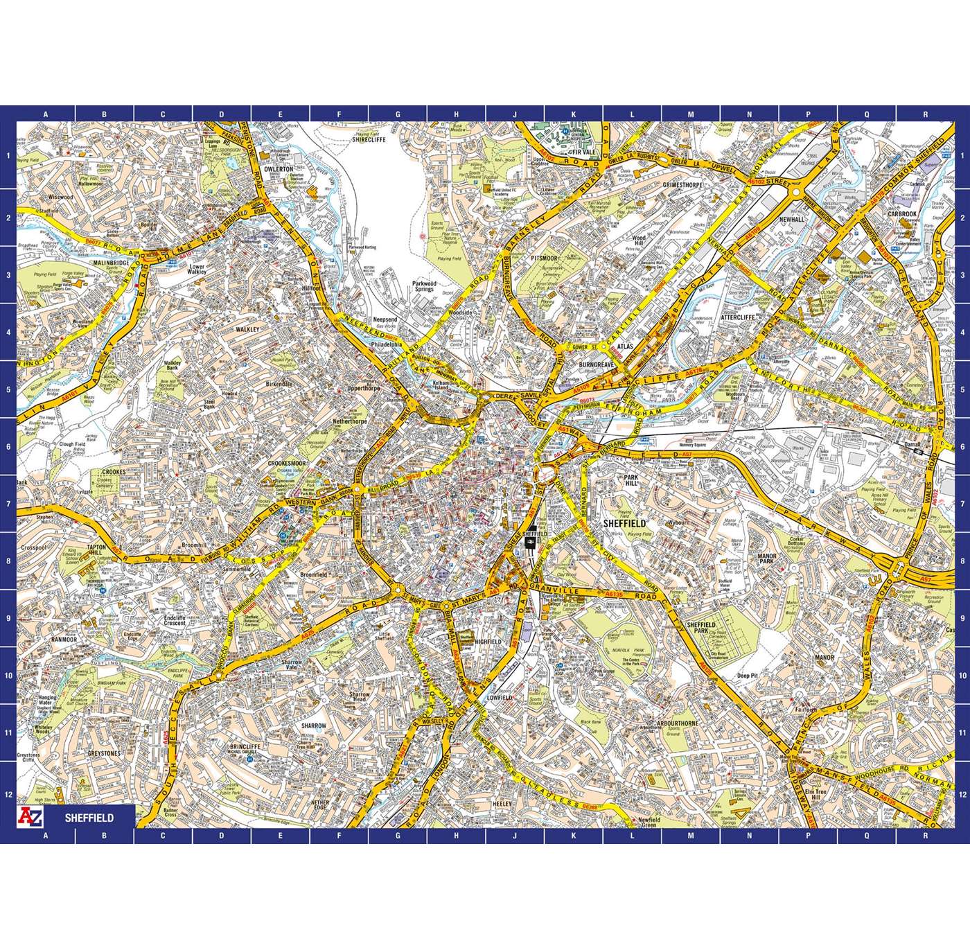 A To Z Map Of Sheffield By All Jigsaw Puzzles