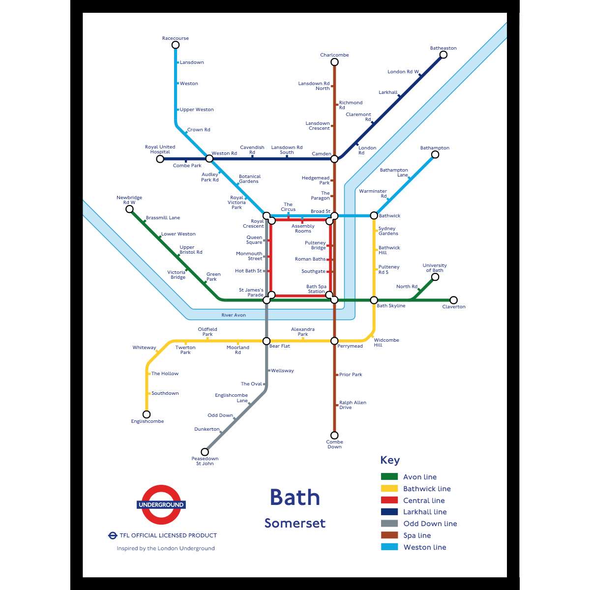 BATH UNDERGROUND JIGSAW MAP (HPCUG400)