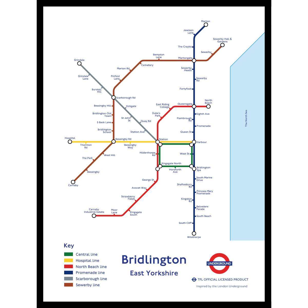 BRIDLINGTON UNDERGROUND JIGSAW MAP (HPCUG1000)