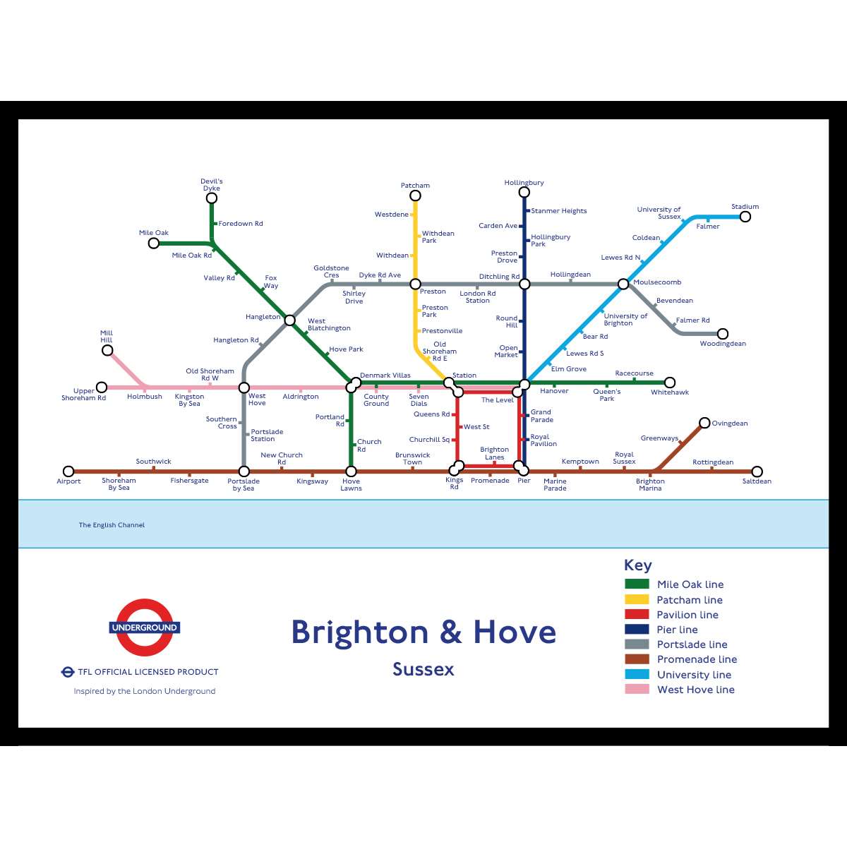BRIGHTON AND HOVE UNDERGROUND JIGSAW MAP (HPCUG400)