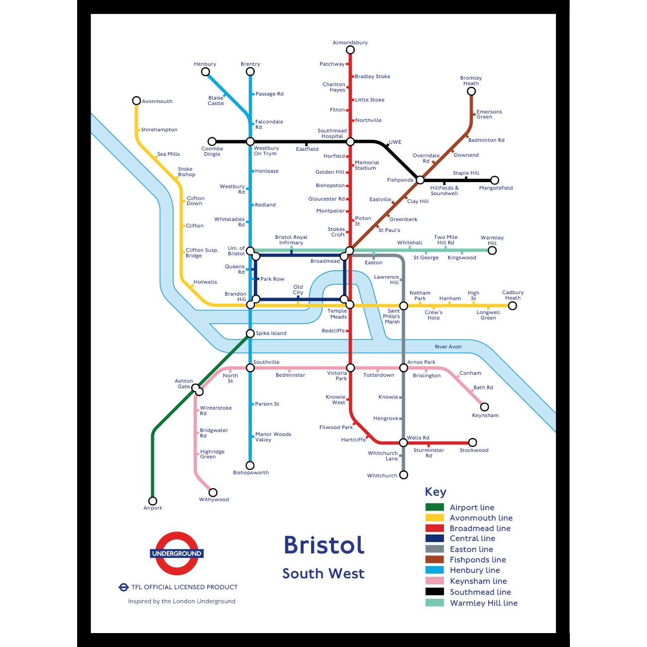 BRISTOL UNDERGROUND JIGSAW MAP (HPCUG1000)