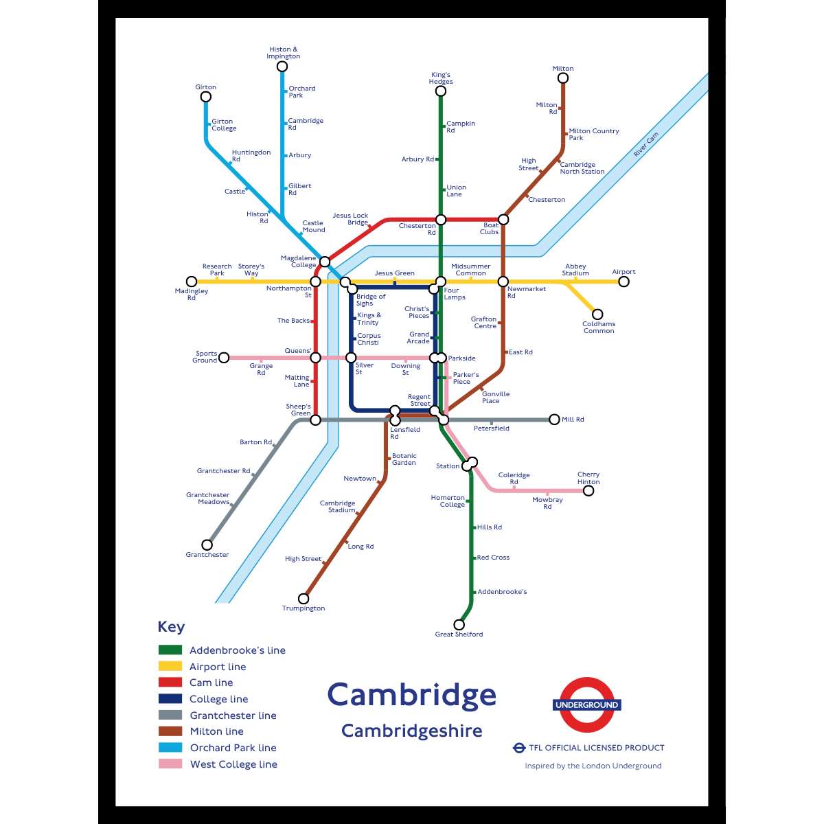 CAMBRIDGE UNDERGROUND JIGSAW MAP (HPCUG1000)