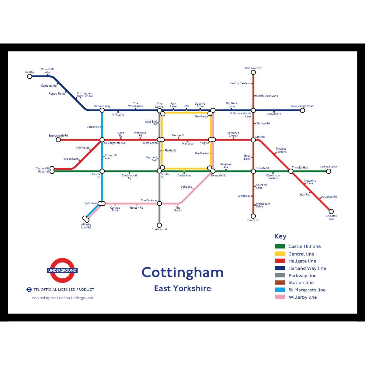 COTTINGHAM UNDERGROUND JIGSAW MAP (HPCUG1000)
