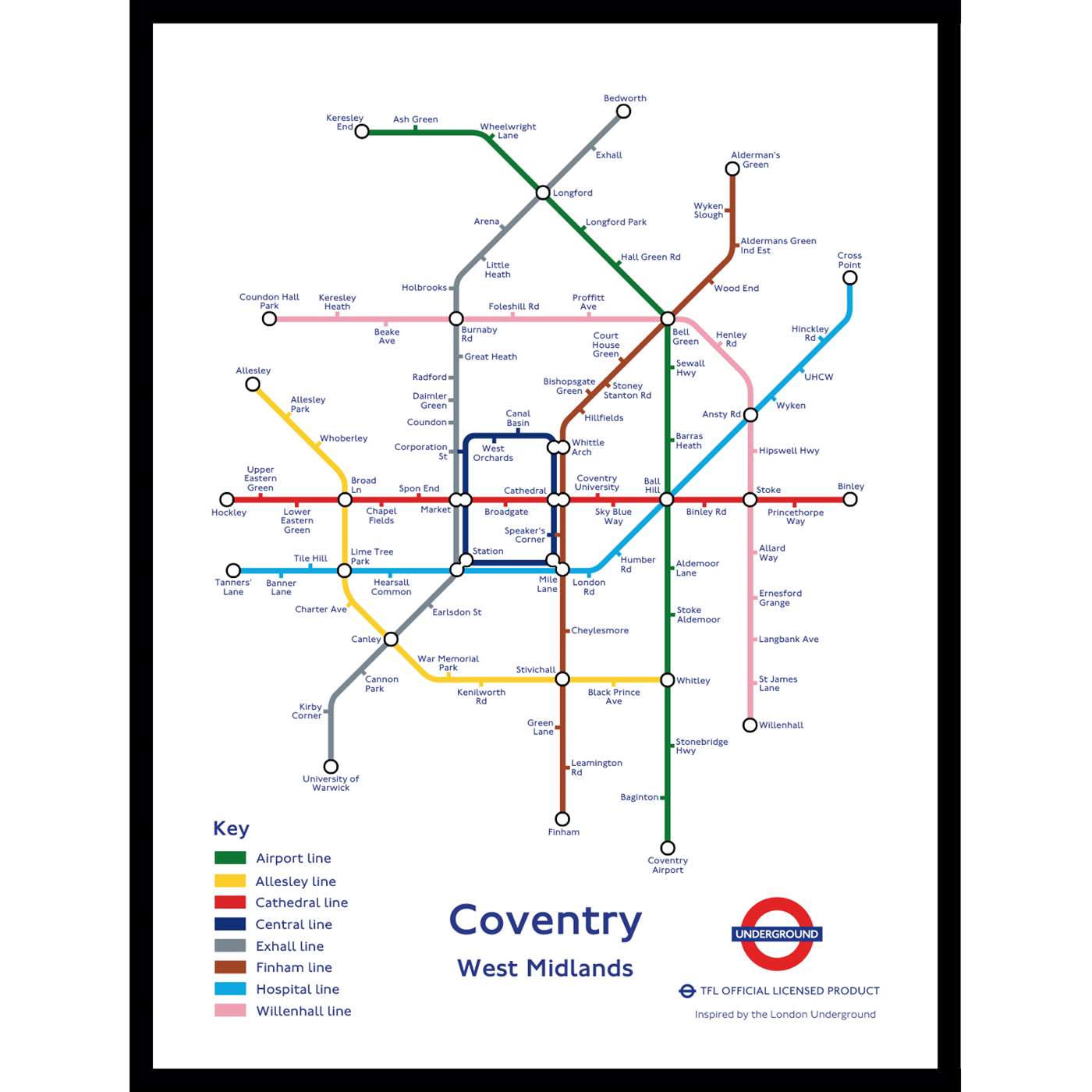 COVENTRY UNDERGROUND JIGSAW MAP (HPCUG400)