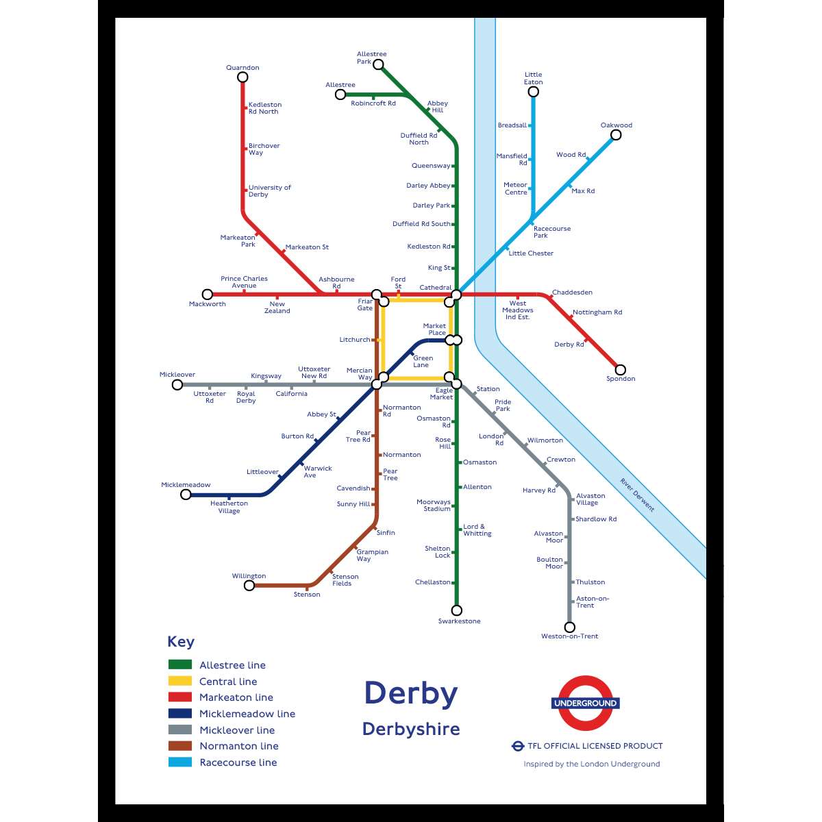 DERBY UNDERGROUND JIGSAW MAP (HPCUG1000)
