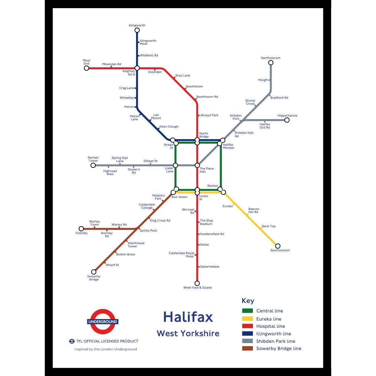 HALIFAX UNDERGROUND JIGSAW MAP (HPCUG400)