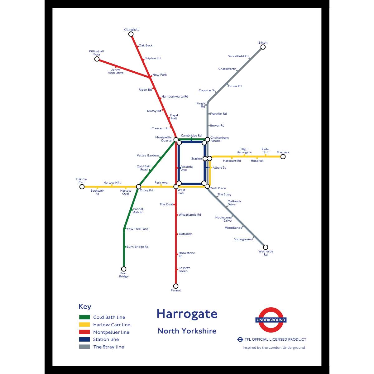 HARROGATE UNDERGROUND JIGSAW MAP (HPCUG1000)
