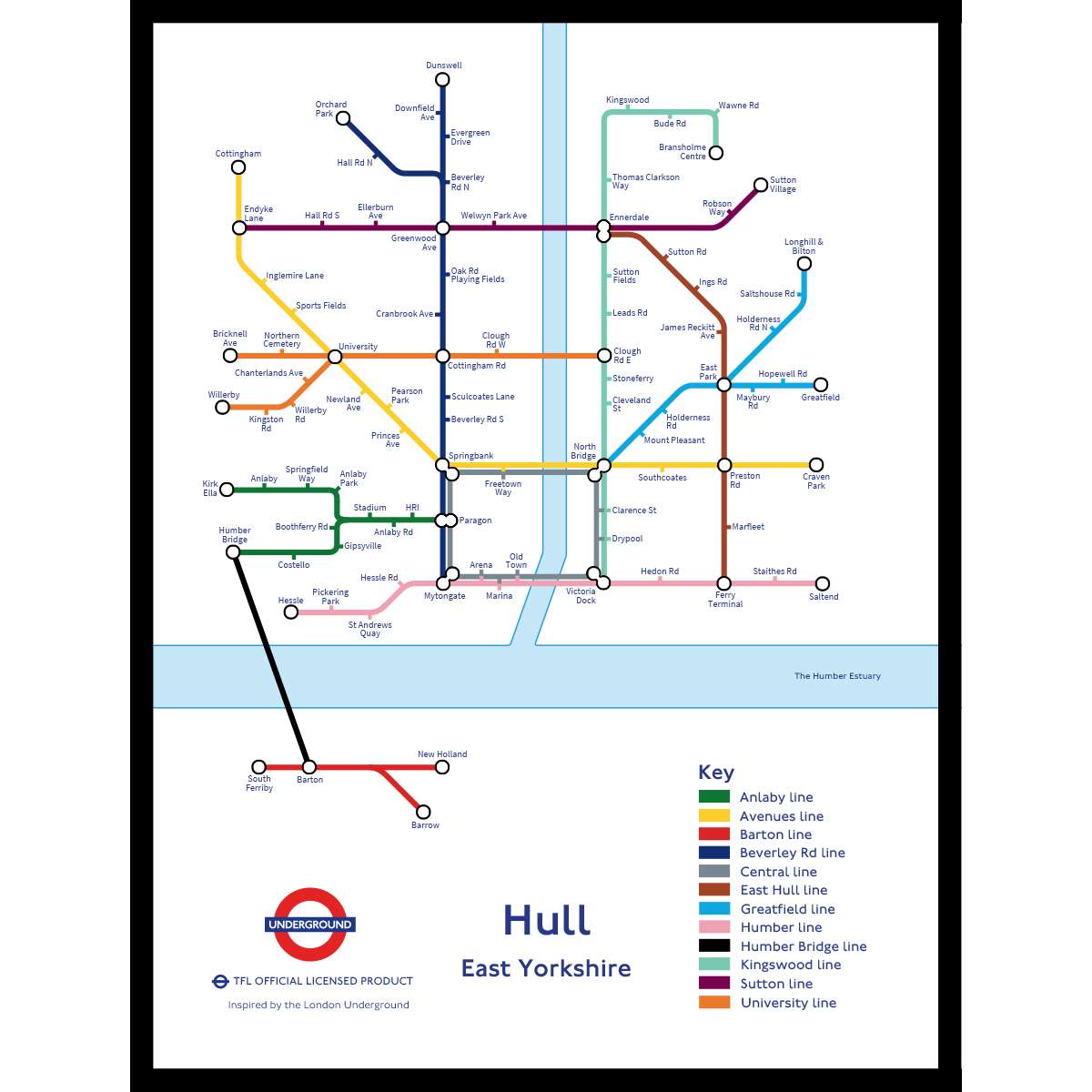 KINGSTON-UPON-HULL UNDERGROUND JIGSAW MAP (HPCUG400)