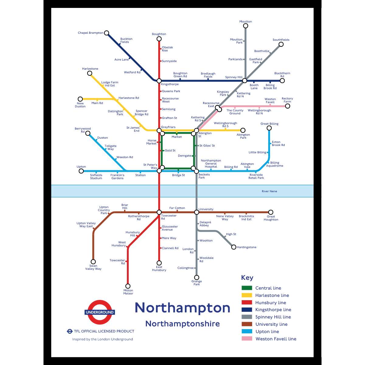 NORTHAMPTON UNDERGROUND JIGSAW MAP (HPCUG1000)