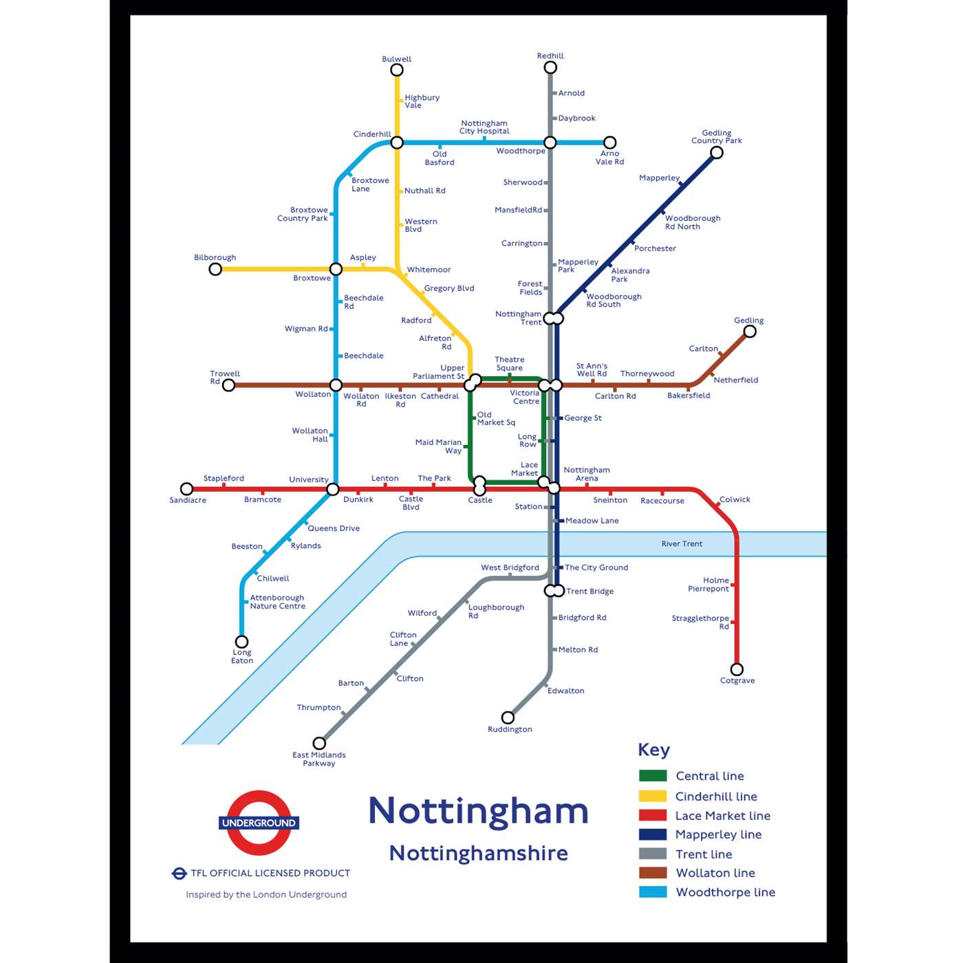 NOTTINGHAM UNDERGROUND JIGSAW MAP (HPCUG400)