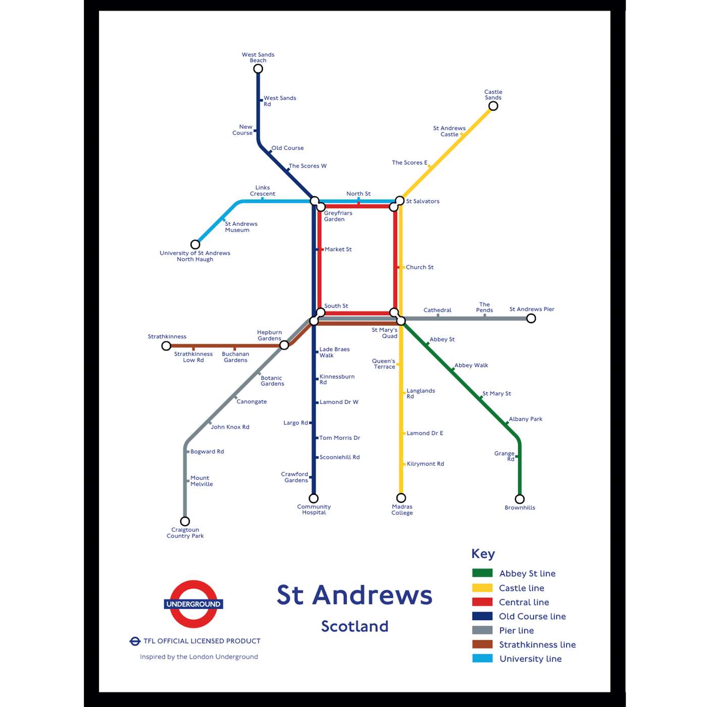 ST ANDREWS UNDERGROUND JIGSAW MAP (HPCUG400)