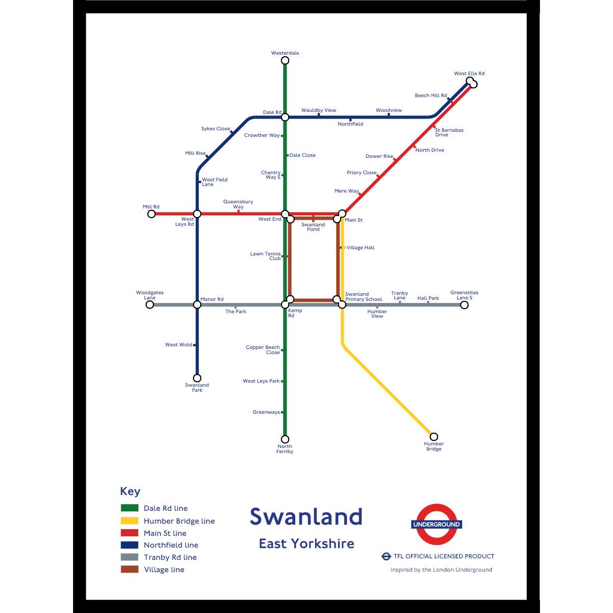 SWANLAND UNDERGROUND JIGSAW MAP (HPCUG400)