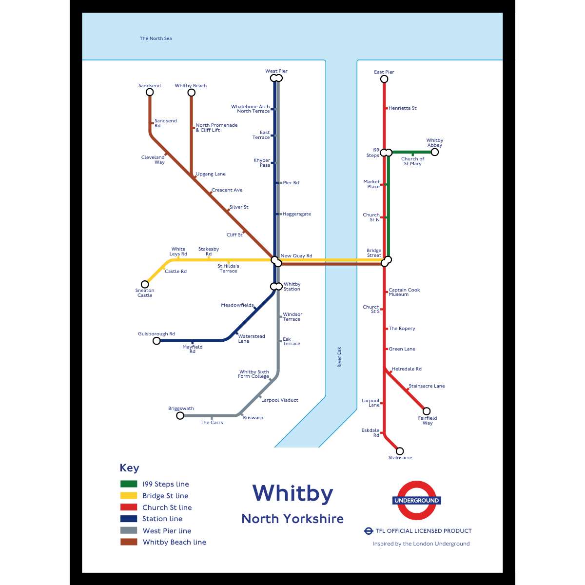 WHITBY UNDERGROUND JIGSAW MAP (HPCUG1000)