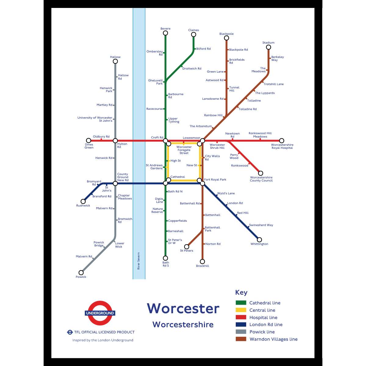 WORCESTER UNDERGROUND JIGSAW MAP (HPCUG400)