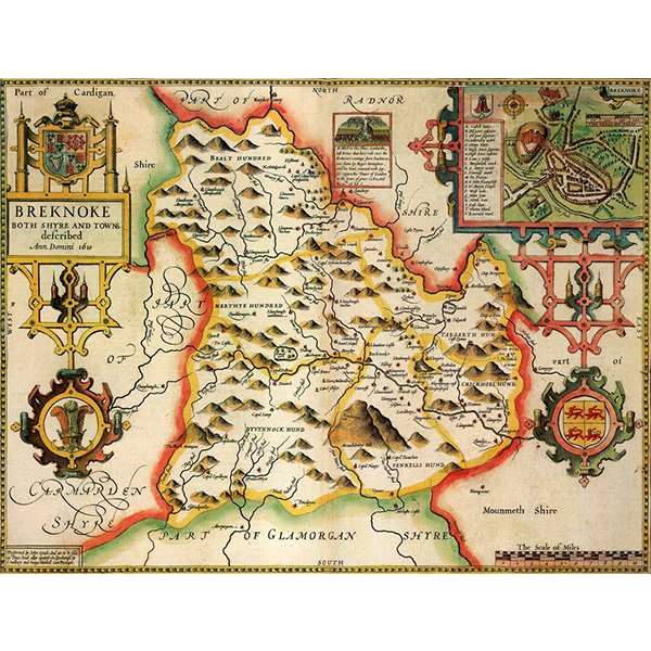 Historical Map of Breconshire 400-Piece Jigsaw – Happy Puzzle