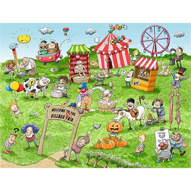 CHAOS AT THE VILLAGE FAIR - 1000 PIECES | The Happy Puzzle Company