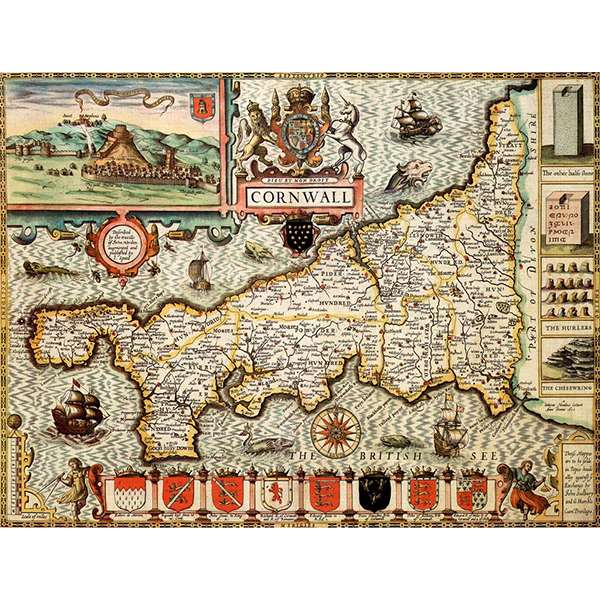 HISTORICAL MAP CORNWALL 400 PIECE JIGSAW | The Happy Puzzle Company