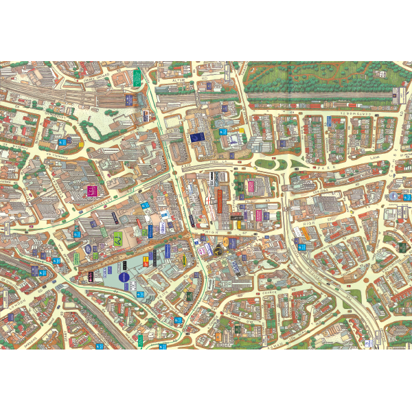 JIGRAPHY CITYSCAPES CROYDON 1000 PIECE | The Happy Puzzle Company