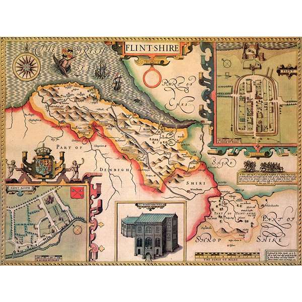 Historical Map of Flintshire 400 Piece Jigsaw – Happy Puzzle