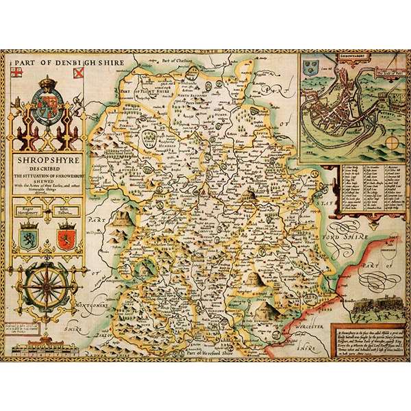 HISTORICAL MAP SHROPSHIRE 400 PIECE JIGSAW | The Happy Puzzle Company