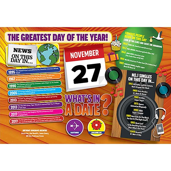 WHAT'S IN A DATE 27th NOVEMBER STANDARD 400 P | The Happy Puzzle Company